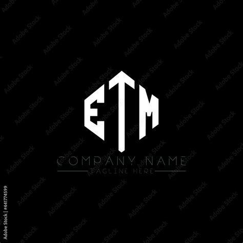 Etm Letter Logo Design With Polygon Shape Etm Polygon Logo Monogram Etm Cube Logo Design Etm