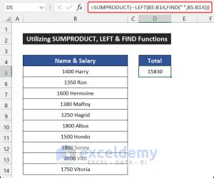 How To Sum Only Numbers And Ignore Text In Same Cell In Excel