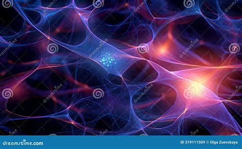 Abstract Fractal Nerve Cells Background Ai Generated Illustration