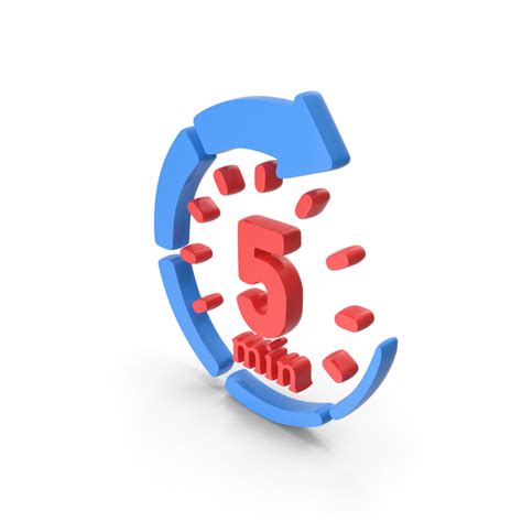 Blue And Red 5 Minutes Countdown Icon Png Images And Psds For Download