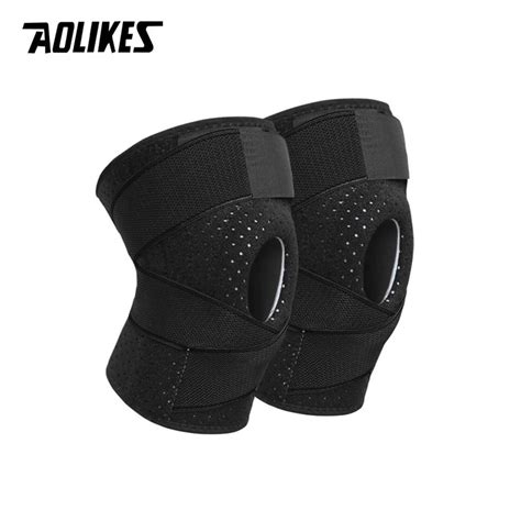 Jual Aolikes Coolfit Knee Wrap Pad Support Sleeve Deker Lutut Kaki Shopee Indonesia