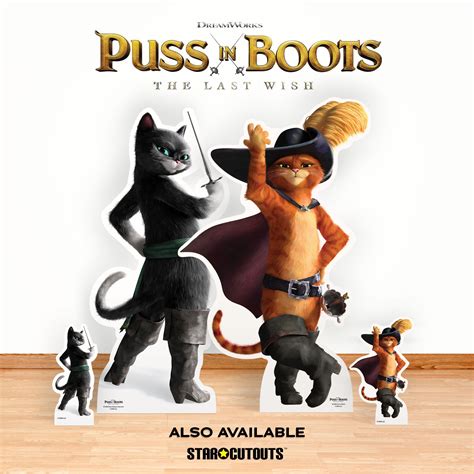Sc4286 Kitty Soft Paws Puss In Boots Star Mini Cardboard Cut Out Heigh