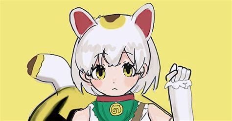 けものフレンズ マネキネコちゃん お湯のイラスト Pixiv