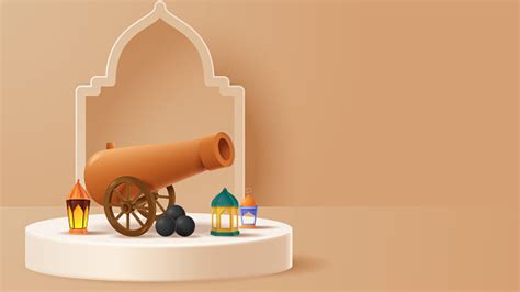 이슬람 전시 연단 장식 배경과 이슬람 장식 벡터 3d 일러스트레이션 0명에 대한 스톡 벡터 아트 및 기타 이미지 0명 3차원 형태 Eid Mubarak Istock