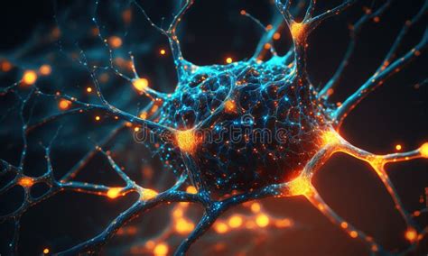 Glowing Neural Links Network Background Illustration Representing Artificial Intelligence