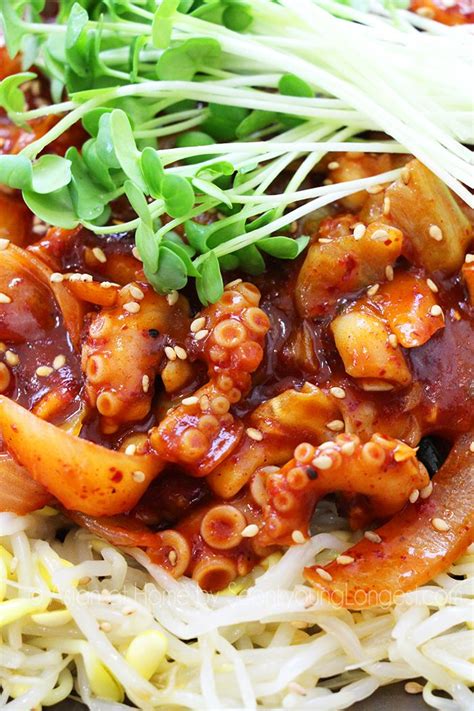 Nakji Bokkeum Recipe Korean Spicy Stir Fry Octopus Seonkyoung