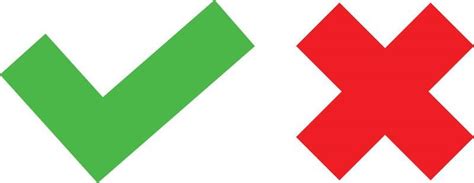 Green Tick Red Cross Vector Art Icons And Graphics For Free Download