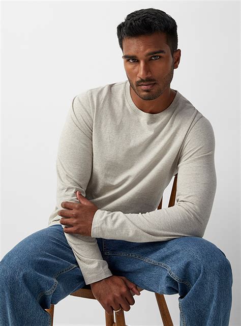 Organic Cotton Long Sleeve T Shirt Muscle Fit Le 31 Simons