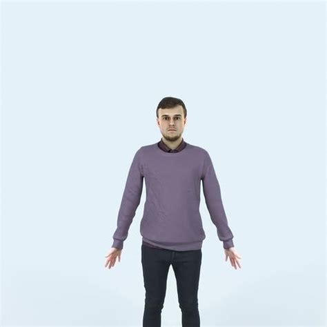 3d Model Veracity E Animated Rigged Casual Man Vr Ar Low Poly Cgtrader