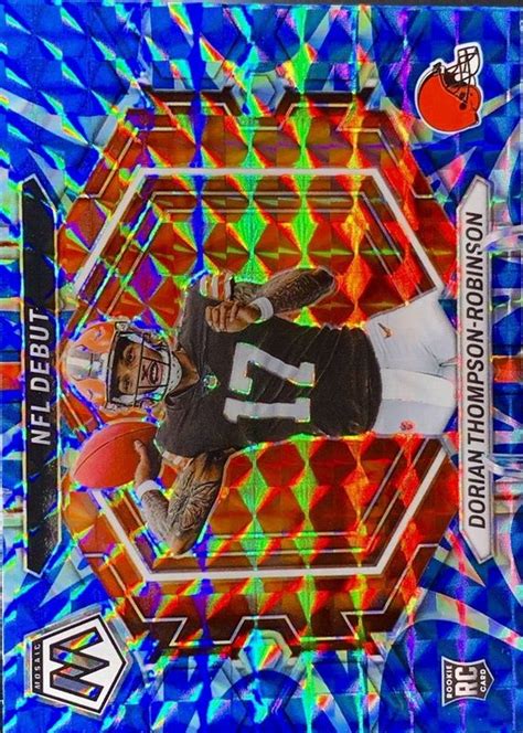 Dorian Thompson Robinson 2023 Mosaic Nd 6 Nfl Debut Reactive Blue