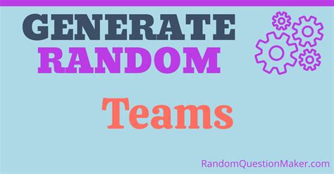random team generator effortlessly split a list in groups
