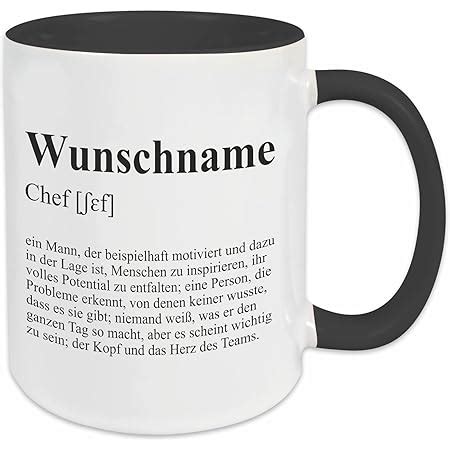 Tasse mit Spruch Chef Kaffeetasse Mug Cup Qualität Made in Germany Amazon de Küche