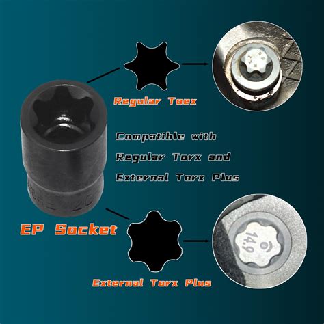 Yuesstloo 19pcs External Torx Plus Socket Set Compatible