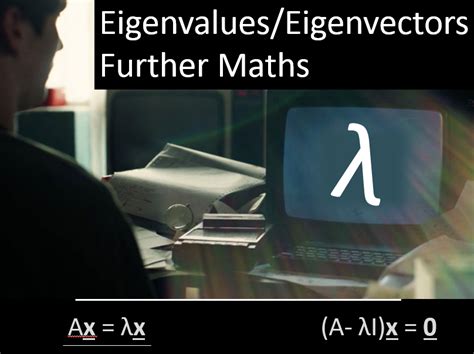 a level further maths eigenvalues eigenvectors teaching resources