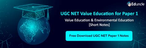 UGC NET Paper 1 Notes Value Environmental Education
