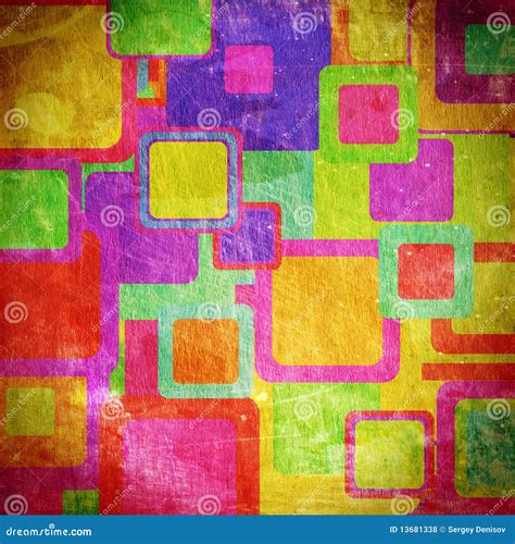 Squares On The Grunge Stock Illustration Illustration Of Abstract