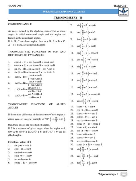 1 Trigonometry Ii Pdf