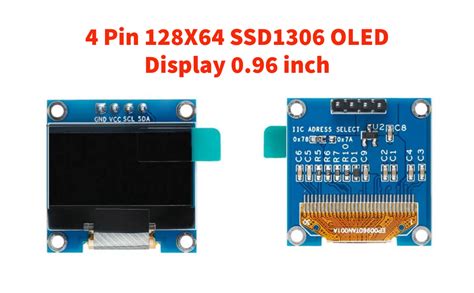 Maison Up 096 I2ciic 4 Pin Oled Display Module White Pixel Color