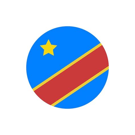 Premium Vector Republic Of The Congo Circle Flag Vector Illustration