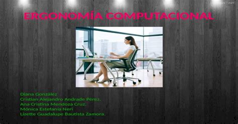 Ergonomía Computacional Pptx Powerpoint