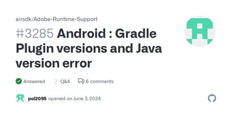 Android Gradle Plugin Versions And Java Version Error Airsdk Adobe Runtime Support
