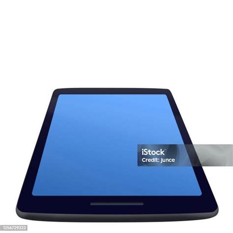 Tablet Hitam Dengan Layar Kosong Untuk Ilustrasi Vektor Template Mock