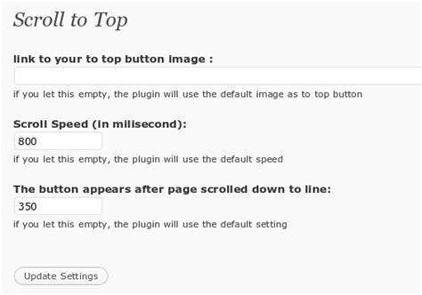 Free WordPress Plugin Scroll To Top Plugin