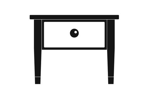 Bed Side Table Icon Simple Style By Anatolir56 Thehungryjpeg