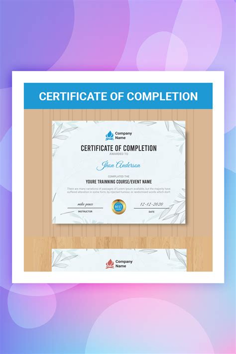 20 Best Certificate Templates Colorlib