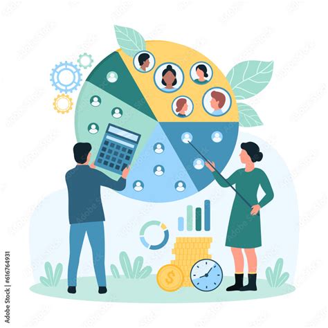 Audience Segmentation Marketing Research Vector Illustration Cartoon