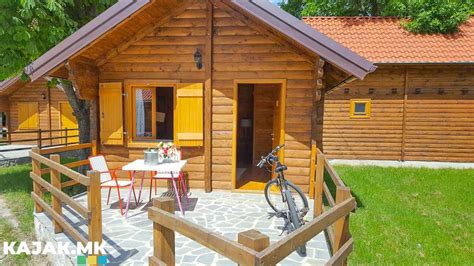 Дрвени бунгалови во камп Струга Kajak Mk