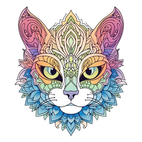Mandala De Gato Para Colorear Páginas Para Colorear Mimi Panda⁤