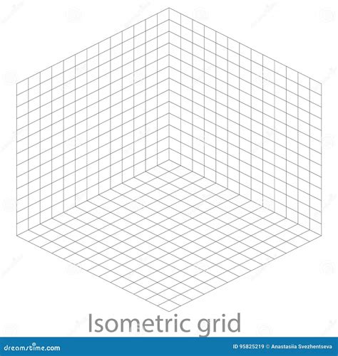 Template Isometric Grid Stock Illustration Illustration Of Block