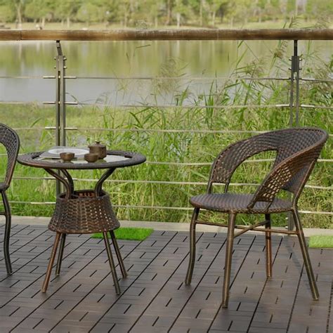 Denislawn 1ft X 1ft Patio Plastic Interlocking Deck Tiles Deck Tiles Interlocking Outdoor All