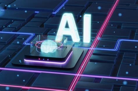 Ai Artificial Intelligence Concept D Rendering Of An Artificial Brain