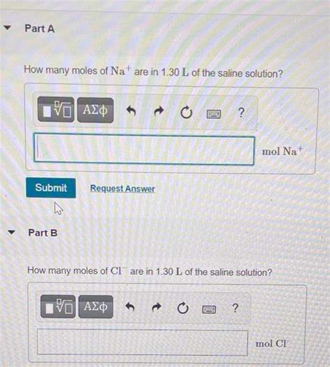 Solved An Intravenous Saline Solution Contains 160 Meq L