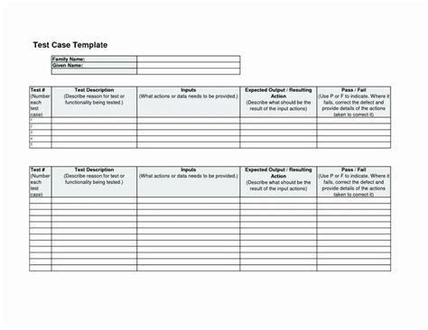 Sample Test Case Template For Students