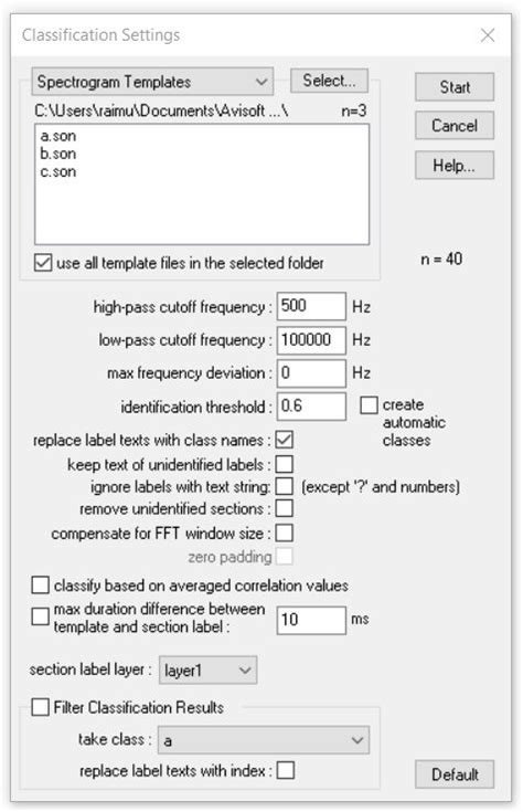 Classify Labeled Sections