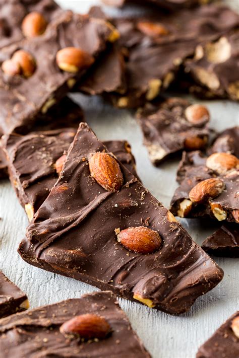 2 Ingredient Sweet And Spicy Chocolate Almond Bark Easy Peasy Meals