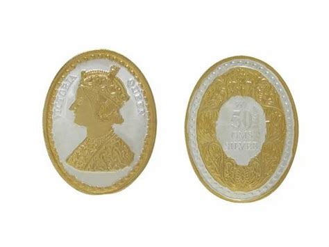 Gold Plated Pure Silver Coin Diwali Gold Plated Pure Silver Round