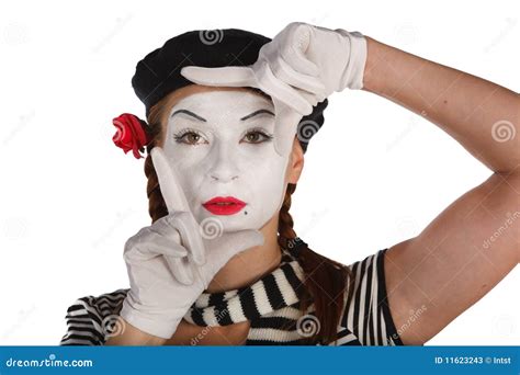 Portrait Of A Mime Comedian Stock Image Image Of Eyes Look 11623243