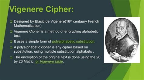 Vigenere Cipher Pptx Programming Languages Computing