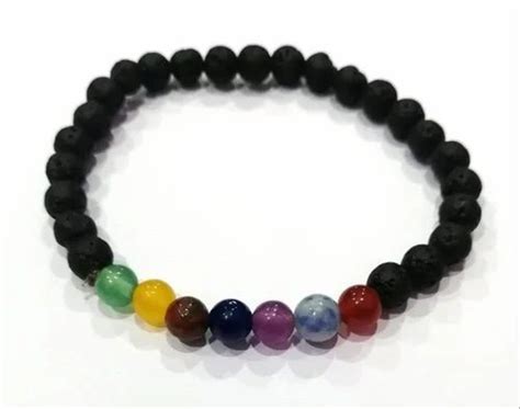 20 Grams Black 7 Chakra Lava Beaded Bracelets At Rs 195 In New Delhi
