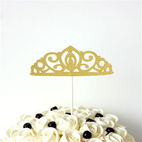Kitchen Domain Crown Cake Topper Gold