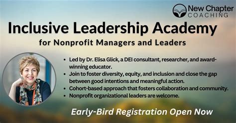 Register For Inclusive Leadership Academy Elisa Glick Phd Posted On