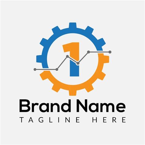 Logotipo De Tech Gear En La Plantilla De La Letra 1 Tech Gear En 1 Concepto Inicial De Signo De