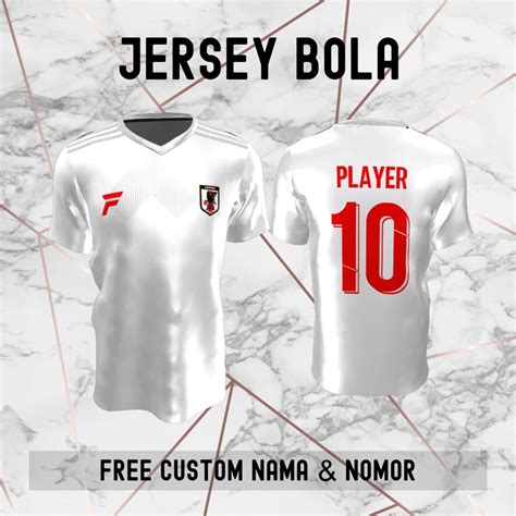 Jual Jersey Jepang Timnas Negara Bola Baju Kaos Custom Nama Dan Nomor Punggung Shopee