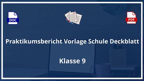 Praktikumsbericht Vorlage Schule 9 Klasse Deckblatt Pdf