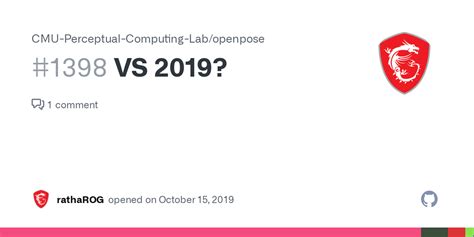 Vs 2019 · Issue 1398 · Cmu Perceptual Computing Labopenpose · Github