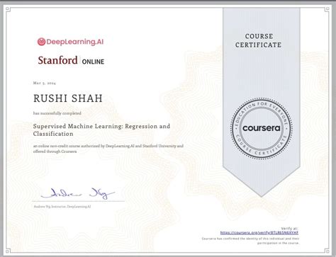 Shah Rushi On Linkedin Machinelearning Coursera Alwayslearning